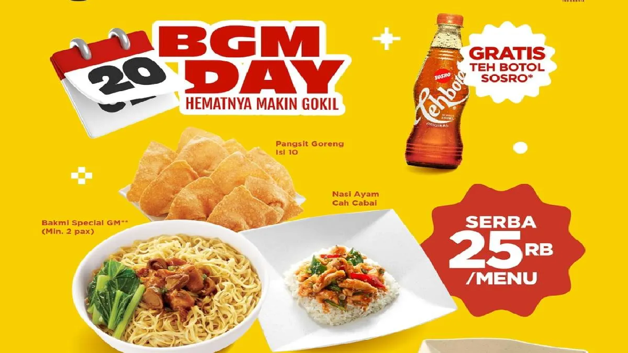 Promo Bakmi GM Spesial Weekend 18-19 Oktober 2025: Menu Mulai Rp 20.000 ...